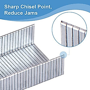 EZWORK Standard Staples, 1/4 inch Length, 25 Sheet Capacity, 10000 Staples, 10 Pack General Purpose Staple, Jam Free Sharp Chisel Point Staples for Most Standard Desktop Staplers (24/6, 1/4'' Length)