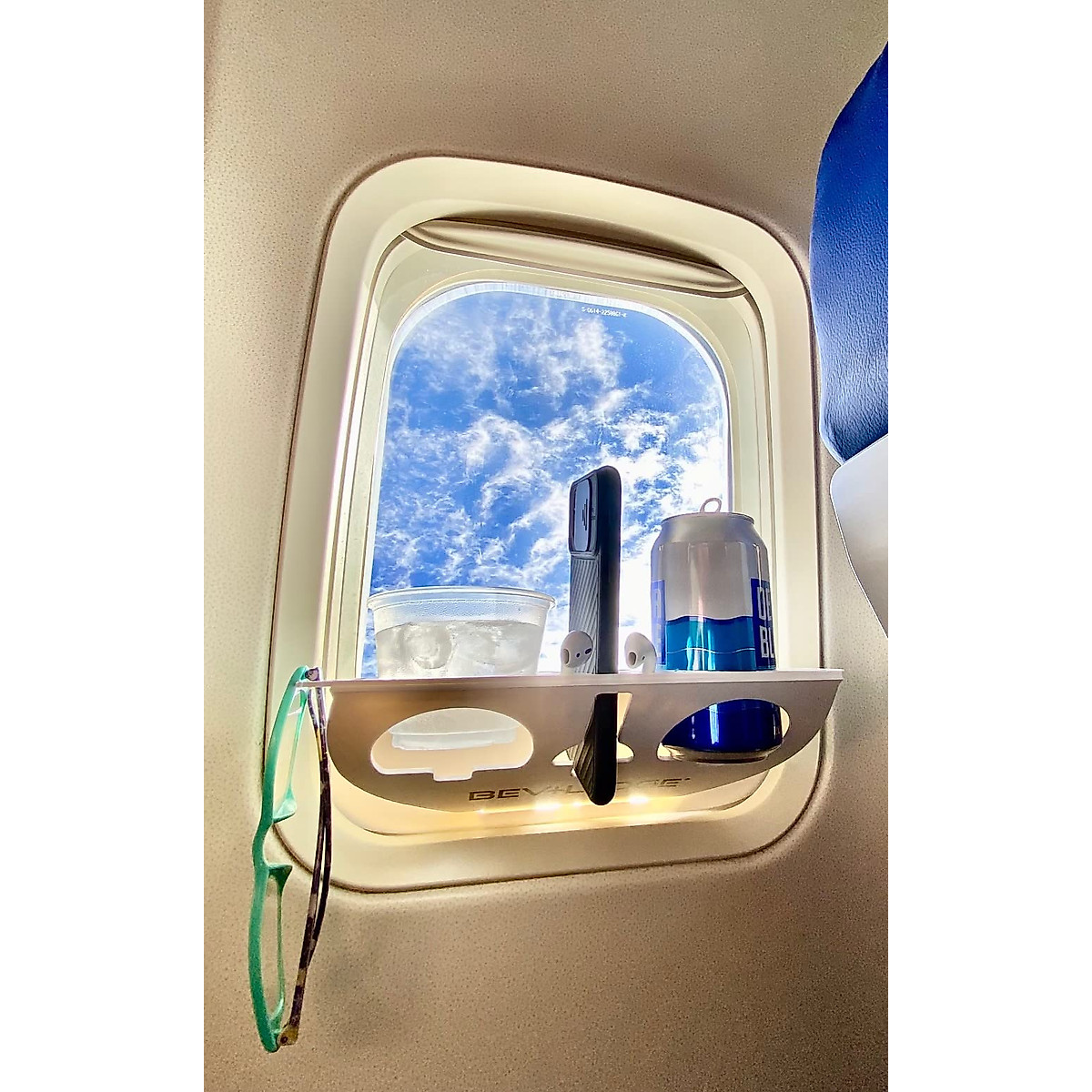 BEVLEDGE - Airplane window organization station - - One of the HOTTEST new travel accessories ! MAKES AN EXCELLENT GIFT FOR ANY TRAVELER!!