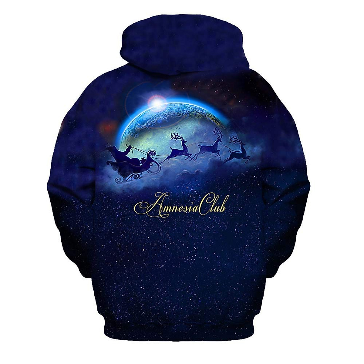 Cool Hoodies for Men, Thenlian Men's Fashion Christmas Printing Hoodie Long Sleeve Sweatershirt Tops Blouse(Blue, XL)