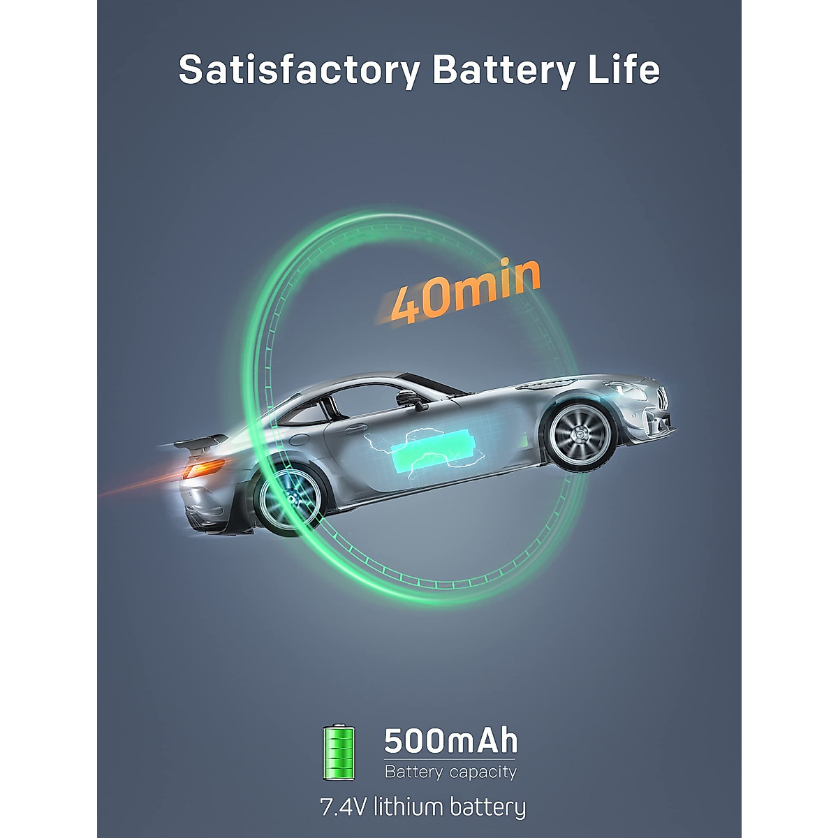 MIEBELY Remote Control Car, Mercedes Benz 1/16 Scale Official Authorized GT R Pro Rc Cars 7.4V 500mAh Rechargeable Battery 2.4Ghz Rc Drift Cars W/LED Toy Car Birthday Gift for Boys Kids Adults Age 6+