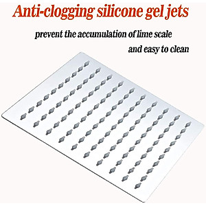 [5-year Warranty] Diamber Best Rain Shower Head 12 inch, SUS 304 Stainless Steel Rainfall Showerhead, Easy to Install & Clean Waterfall Rain Head for Bathroom, Polished Chrome, Square