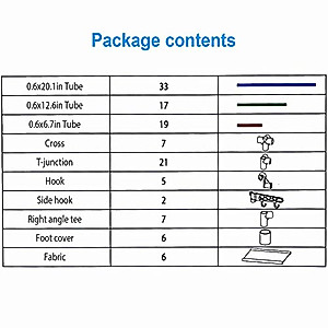TeqHome Garment Rack, 42'' Freestanding Clothes Rack Shoe Clothing Organizer Shelves, Multifunctional Clothes Wardrobe with 4 Hooks & 2 Hanging Rods, Coated Iron Frame, Easy Assembly, Max Load 350lbs