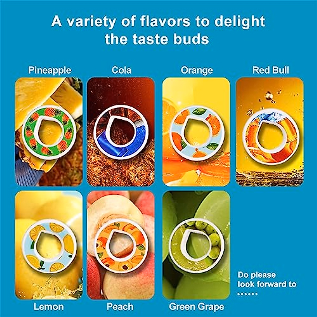 hixswnu 7 Pcs Air Up Flavour Pods Pack, Air Up Water Bottle Flavour Pods Pack, Air Up Flavored Fruit Taste Pods, 0 Sugar, 0 Calorie, for Daily Excercise Promote Drink Water,7pcs