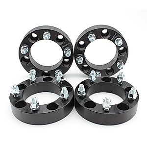 ZY WHEEL 4pcs Wheel Spacers 1.5"(38mm) Thick 5x5.5 (5X139.7) Bolt Pattern 108mm Hub Bore with 1/2" Studs Compatible for Dodge Ram 1500, Ford F100 F150 E100 E150 Bronco Black