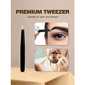 Macaki 20X Magnifying Mirror with 2 Suction Cups, 3.5 inches Magnified Makeup Mirror and Slant Tweezers,1PCS