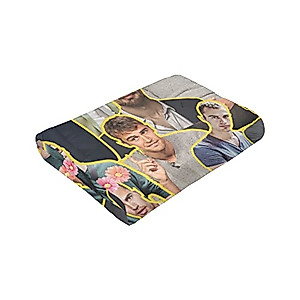 Blanket Theo James Soft and Comfortable Warm Fleece Blanket for Sofa,Office Bed car Camp Couch Cozy Plush Throw Blankets Beach Blankets