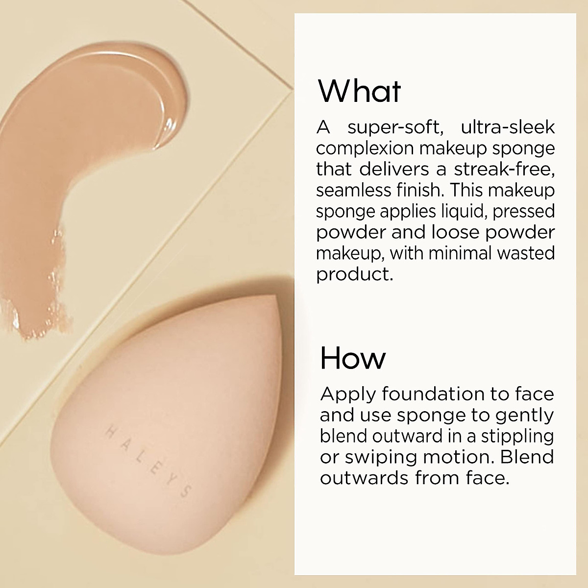 HALEYS Full-Coverage Concealer Set (Tan-Warm): Re-wind Blurring Full Coverage Concealer, Brighten, Reduce dark circles and fine lines, Longwear, Lightweight, Re-mix Makeup Sponge, Smooths, Blurs