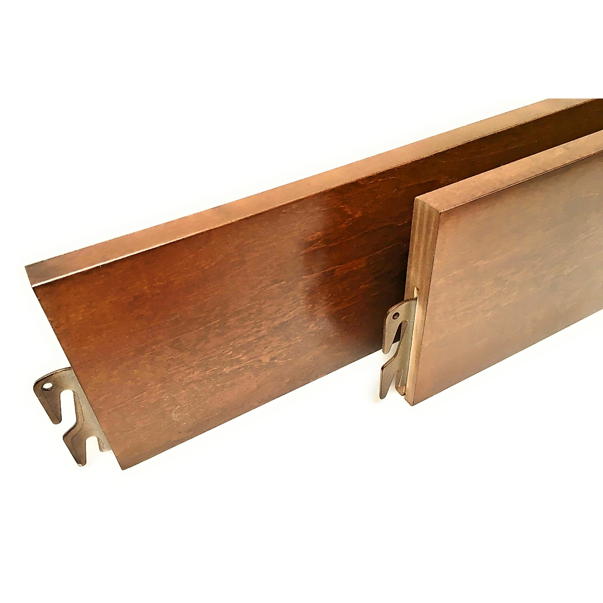 B&H Panel Company Walnut Finish Wood Bedrails (Twin/Full, Queen/King, & Cal. King Beds) (Walnut, 82")