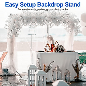 EMART Backdrop Stand,10x8ft Adjustable Photo Background Stand for Parties Photography, Back Drop Stand Banner Background Holder Support System Kit for Photoshoot Video Studio, Birthday