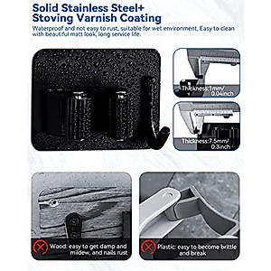 4 Pack Broom Holder Wall Mount, Broom Holder, Mop and Broom Holder Wall Mount, Broom Organizer Wall Mount, Broom Hanger Wall Mount, Mop Holder, Broom Holder Wall Mount Self Adhesive for Kitchen Toilet Storeroom