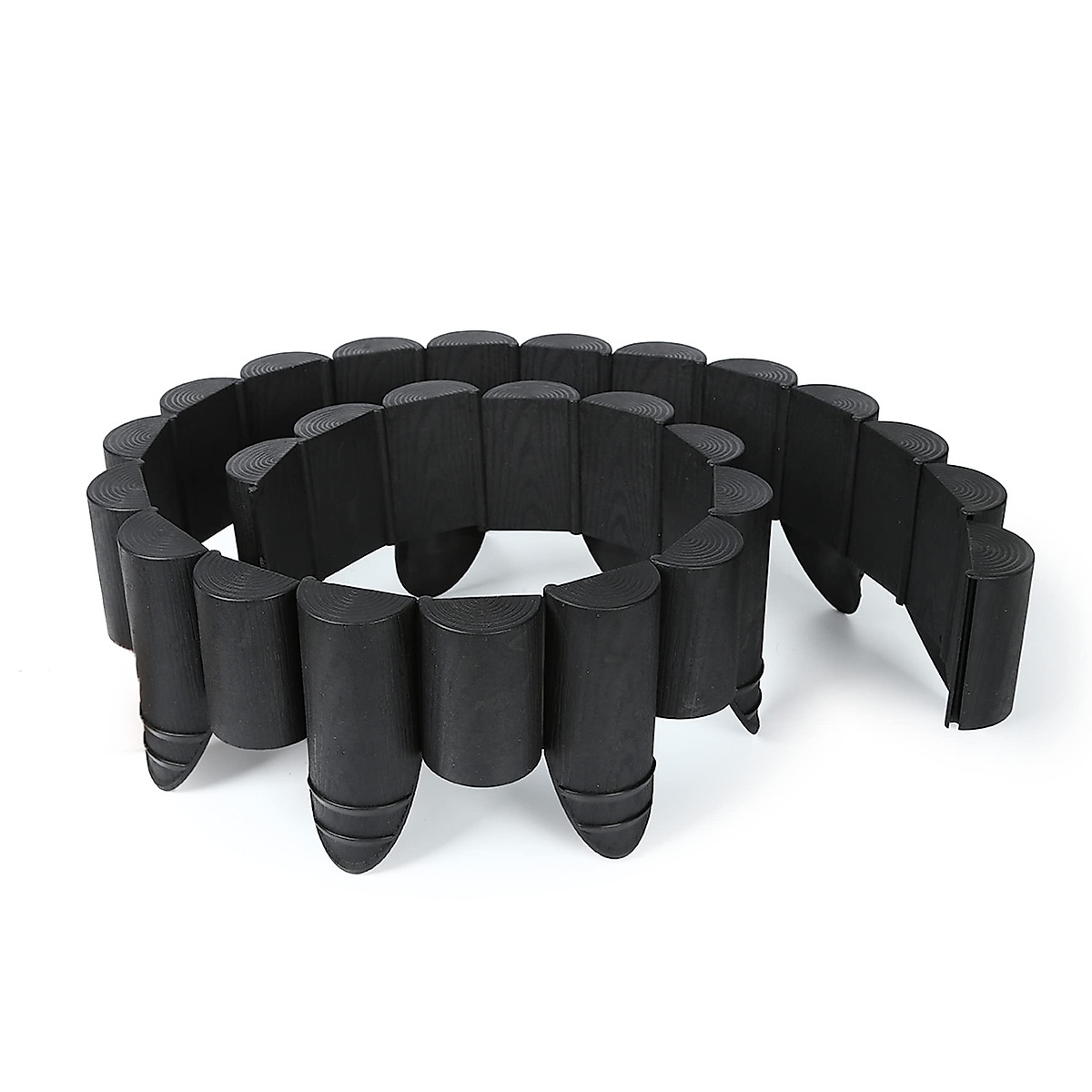 Plastic Lawn Edging Stone Look Garden Borders Flower Bed Borders Palisades, 4 PCS