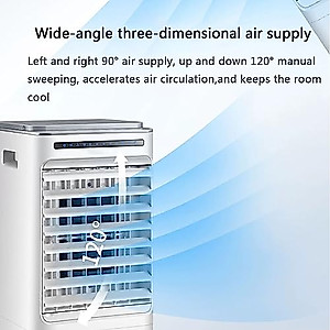 Portable air conditioner,3-IN-1 Air Cooler,cooling fan,120°Oscillation,Clean air,wide angle blower,move silently,ac unit for bedroom,humidifier,power saving,suitable for bedroom,office,RV