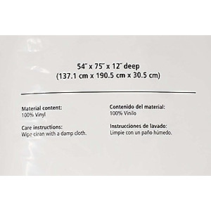 Mainstays Vinyl Fitted Mattress Protector, White, Full