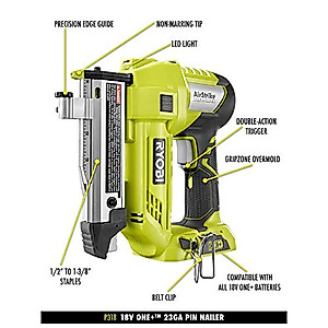 Ryobi 18-Volt ONE+ Lithium-Ion Cordless AirStrike 23-Gauge 1-3/8 inch Headless Pin Nailer (Tool Only)
