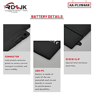 AA-PLVN4AR Laptop Battery for Samsung ATIV Book 9 Plus 940X3G NP940X3G NP940X3G-K01US K01AU NP940X3G-K02US NP940X3G-K03US NP940X3G-K04US K05US K03HK NT940X3G NP910S5J NT910S5J-K59W Series 7.6V 55Wh