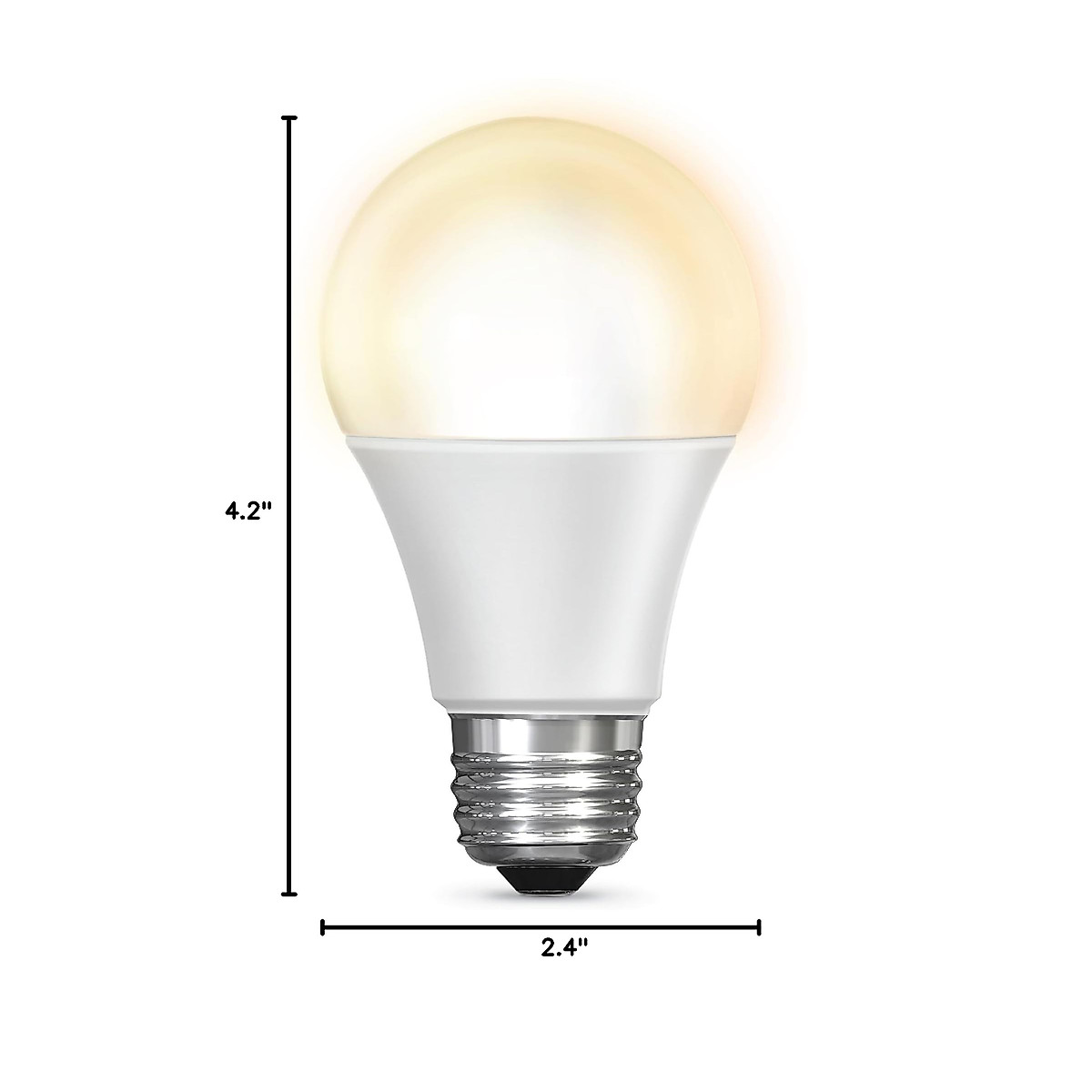 Feit Electric Smart Light Bulbs, 2.4 Ghz WiFi Light Bulbs, No Hub Needed, Works with Alexa and Google, Dimmable 60 Watt = LED 9W, OM60/927CA/AG/3, 2700K Soft White, 3 Pack