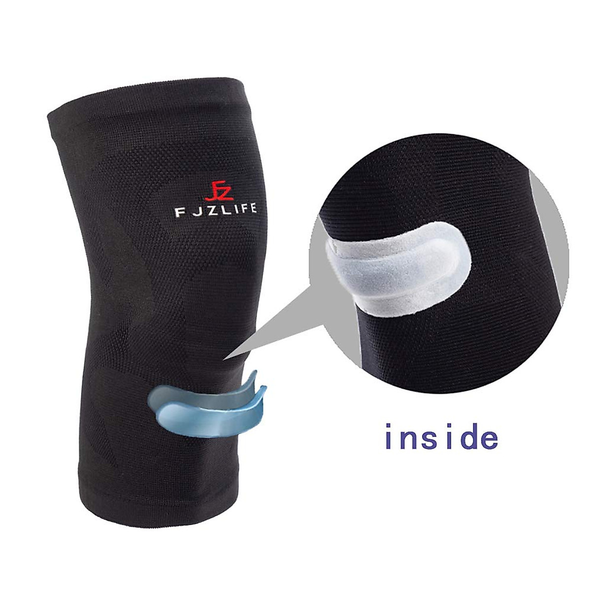 FJZLIFE Knee Support (1 Pair) for Men and Women with Elastic Gel Pads, Professional Knee Brace for Running, Arthritis, Joint Pain Relief, ACL, Meniscus Tear and Injury Recovery