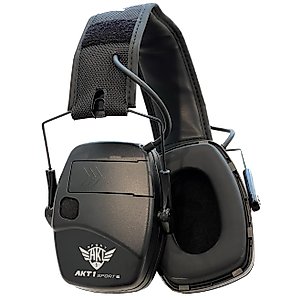 AK AKT1 Sport Cadre Low-Profile Electronic Sound Amplification Slim Safety Earmuff, For Shooting Range, Pistol, Rifle, Mowing, Construction, Work Shops, NRR 22dB