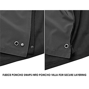 HAZARD 4 Fleece Liner: For Poncho Villa(TM) Technical Soft-Shell Poncho (US, Alpha, One Size, Regular, Regular, Black)