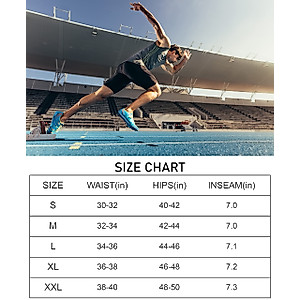 Men's Running Shorts with Zipper Pockets 7 Inch Lightweight Quick Dry Gym Athletic Workout Shorts for Men (Black, L)