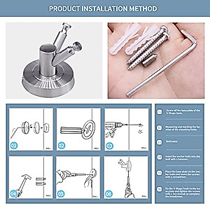 Beepas V-Shape Double Towel Hook Hotel Style, SUS304 Stainless Steel Heavy Duty Wall Mounted Dual Hooks for Towel, Loofah, Coat, Kitchen Hanger for Hand Towel, Cookware, Key Hangers, Razor Holder