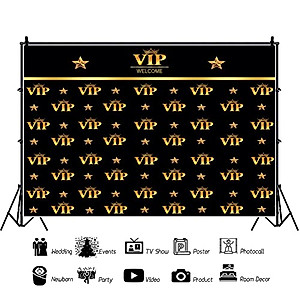 9x6FT VIP Photography Backdrop Red Carpet Event Backdrop for Star Catwalks Stage Photography Background Cine Film Show Booth Celebrity Activity Portrait Party Banner Wallpaper