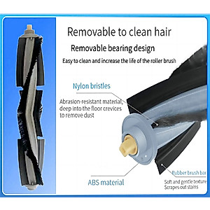 Szxtdzsw Compatible with Ecovacs Deebot X1 Omni,X1 TURBO,X1 Plus Robotic Vacuum Cleaners Replacement Part Kit-1 main brush, 5 dust bags, 4 mop cloth pads, 2 HEPA filters, 6 side brushes