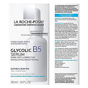 La Roche Posay Glycolic Acid Serum with Kojic Acid and Vitamin B5, Reduces Dark Spots and Discoloration, Skin Tone Corrector to Brighten & Even Skin Tone