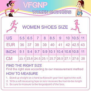 VFGNP Running Shoes Womens, Sneakers for Women, Slip On Walking Tennis Shoe Black 8