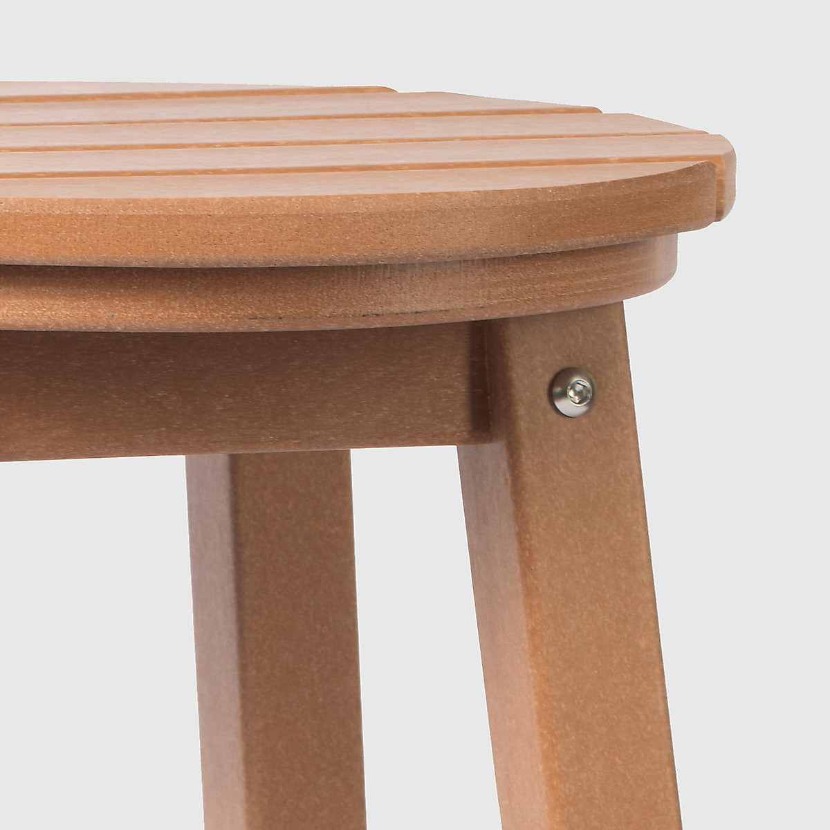 WestinTrends 29" HDPE Outdoor Patio Round Bar Stool, Teak