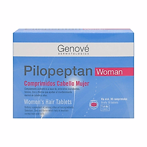 Genov* Pilopeptan Woman 30 Tablets - Hair Regrowth Treatment - Stop Hair Loss - Nail and Hair Treatment - Enriched with Vitamins - Spain