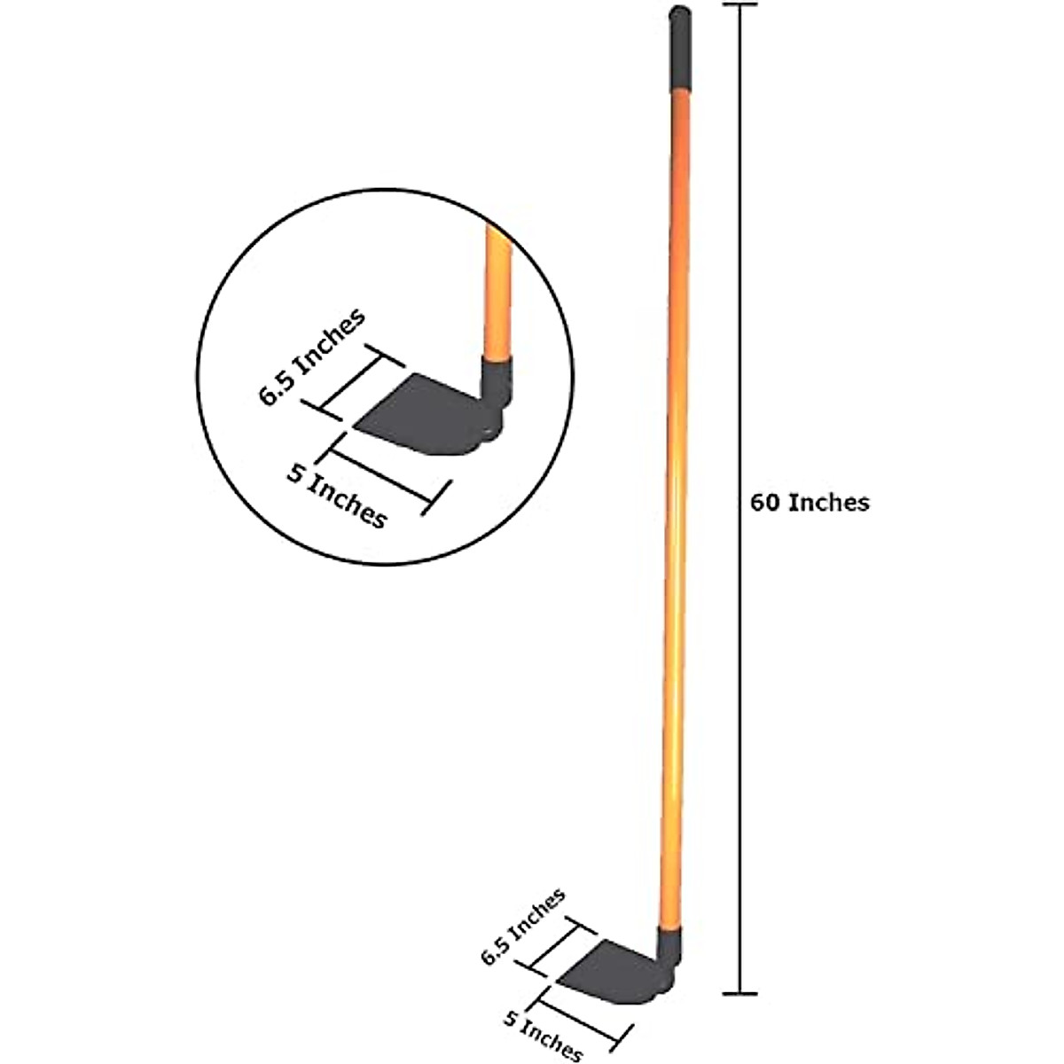 Ashman Garden Hoe (6 Pack)– Sturdy Hand Tiller – Heavy Duty Blade for Digging, Loosening Soil, and Weeding – Rubber Grip Handle for a Strong Hold – Rust Resistant Build.