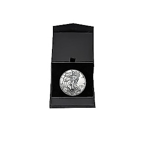 2016 - U.S. Silver Eagle in Plastic Air Tite in Magnet Close Black Gift Box - Gem Brilliant Uncirculated Dollar US Mint Uncirculated