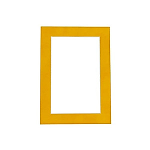 8.5x11 Mat Bevel Cut for 5x6 Photos - Acid Free Bright Yellow Precut Matboard - For Pictures, Photos, Framing - 4-ply Thickness