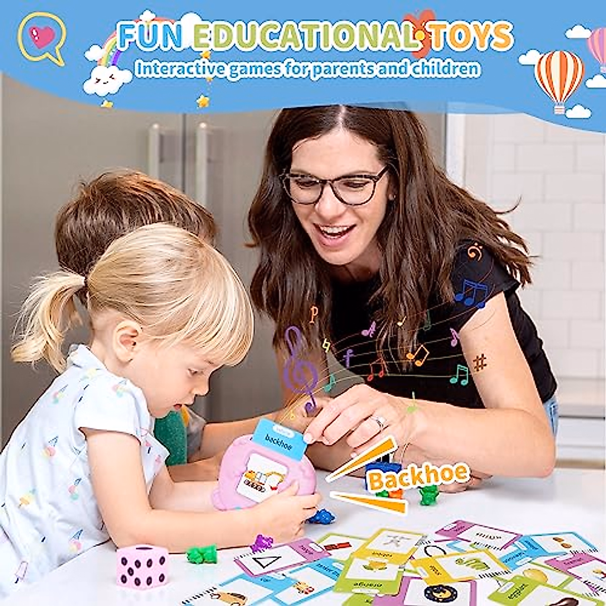 Kids Toddler Talking Flash Cards with 224 Sight Words,Montessori Toys,Speech Therapy,Autism Sensory Toys,Learning Educational Gifts for Age 2 3 4 5 Years Old Boys and Girls (Pink)