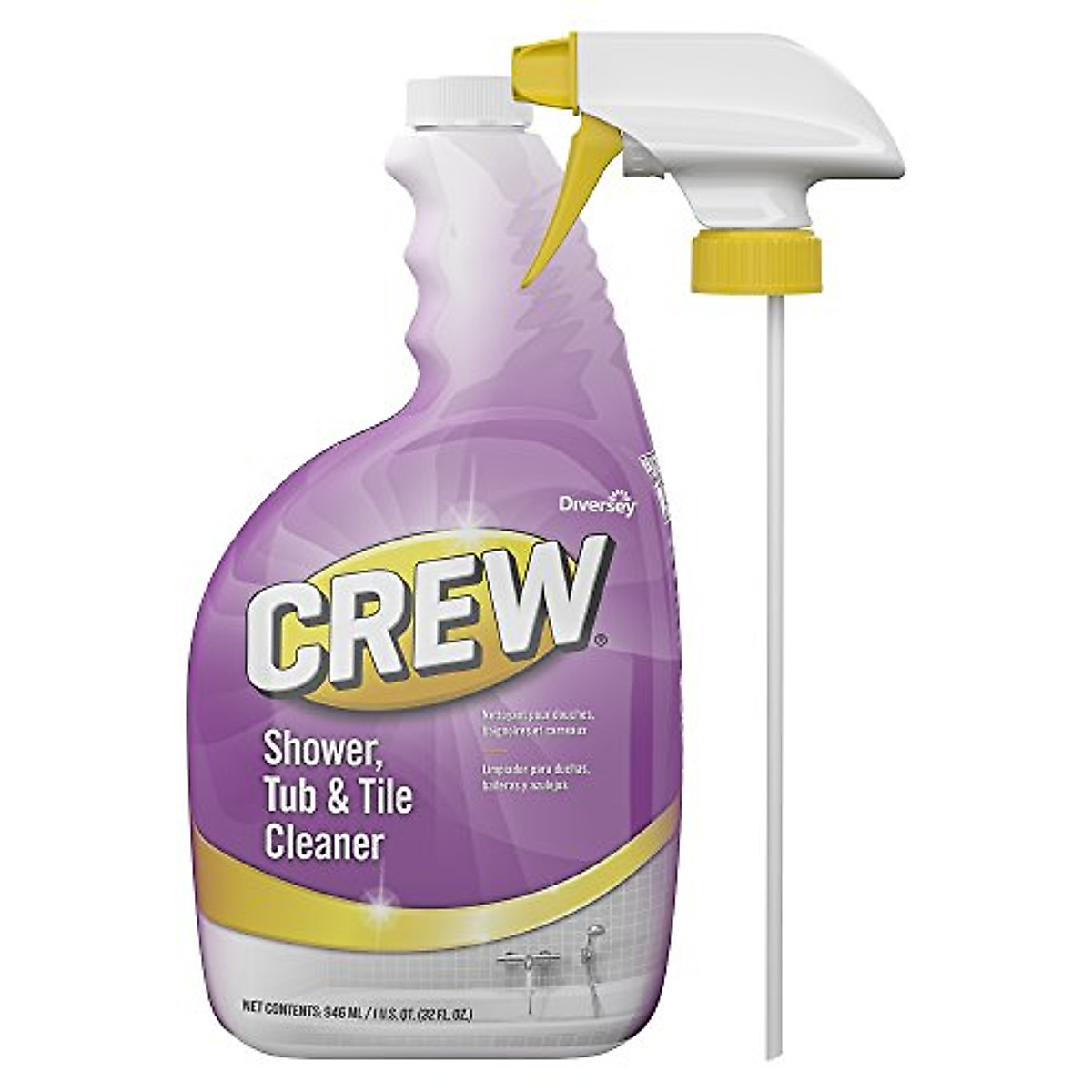 Diversey - CBD540281 Crew Shower, Tub and Tile Cleaner 32 oz./946 mL Capped Spray Bottles (Pack of 4)