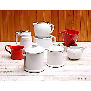 ZEROJAPAN CP-05S WH Canister S with Wooden Spoon, W 4.1 x D 3.7 x H 4.5 inches (105 x 95 x 115 mm)