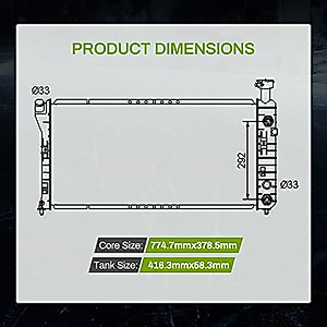 AUTOSAVER88 Radiator Compatible with 2000-2003 Chevy Impala, 2000-2005 Buick Century, 2000-2004 Buick Regal, 2000-2003 Chevy Monte Carlo 3.1L 3.4L 3.8L V6