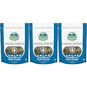 Oxbow 3 Pack of Natural Science Multi-Vitamin Small Animal Supplements, 60 Wafers Each3
