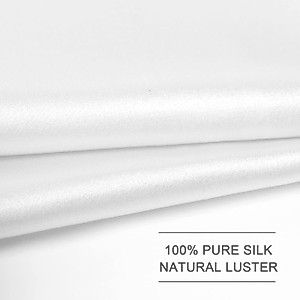 Selected Hanky 100% Pure Silk Pocket Square Solid White