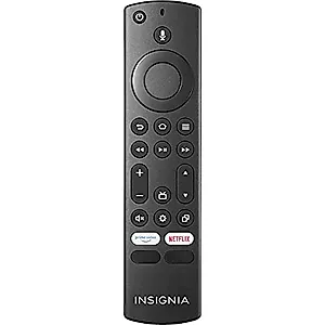 Insignia Remote (NS-RCFNA-21 Rev E) with Microphone for Fire TV - Black (Renewed)