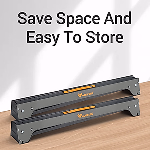 WORKESS Saw Horses 2 Pack, Heavy Duty Folding Portable Saw Horses Table 2200 Lbs Load Capacity with 2x4 Support Legs, Fast Open Legs and Easy Grip Handle for Woodworking.