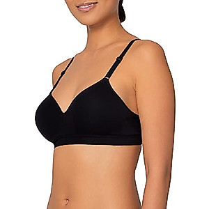 Fruit of the Loom Women's Seamless Wire Free Push-Up Bra, Black Hue/in The Buff 2-Pack, 38B