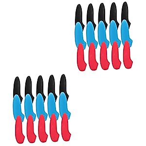 TOGEVAL 60 pcs for Cleaver Household Knife Tips Protector Protecting Flexible Caps Guards Point End and Anti-Scratch Sheath Blades Multi-Function Gags Cover Chef Plastic Sleeves