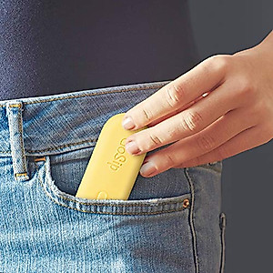 Final Touch GoSip 3-in-1 Reusable Stainless Steel Drinking Straws with Cleaning Brush and Go Sip Case (Lemon Yellow) (RS200-12)