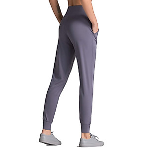 Dragon Fit Joggers for Women with Pockets,High Waist Workout Yoga Tapered Sweatpants Women's Lounge Pants (Medium, Joggers78-Vintage Purple)
