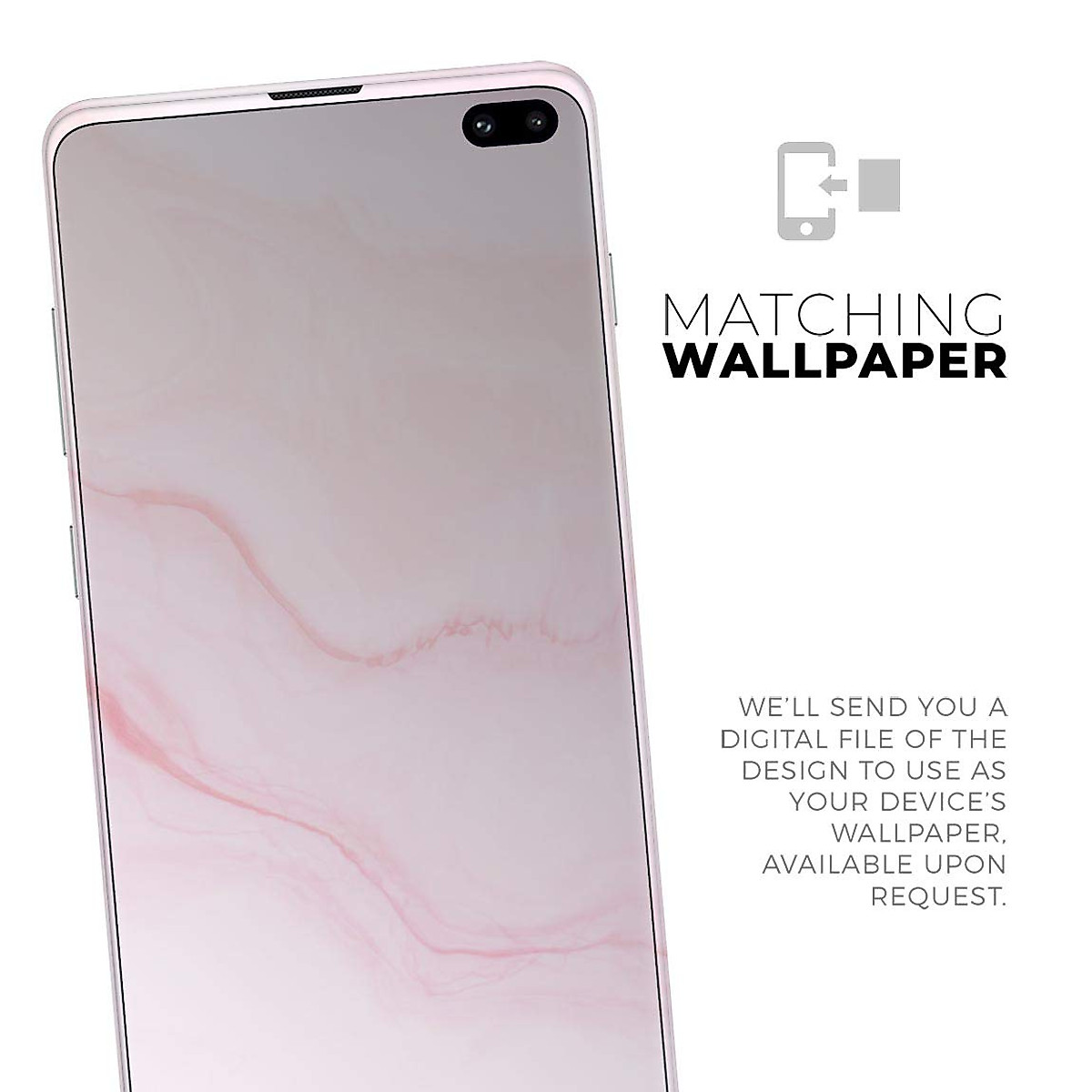 DesignSkinz Marble Surface V1 Pink Protective Vinyl Decal Wrap Skin Cover Compatible with The Samsung Galaxy S20 (Screen Trim & Back Glass Skin)