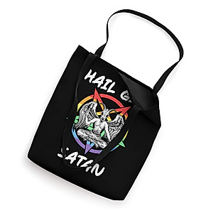 Funny Hail Gay Satan LGBT Goth Gay Pride Baphomet Tote Bag