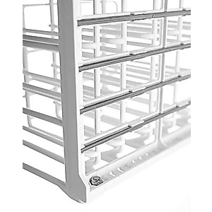 LIPAVI N10X Sous Vide Rack with Anti Float - fits LIPAVI C10 and other 12qt containers - Adjustable, Collapsible, Ensures Even Warming - White Polycarbonate, Stainless steel weights