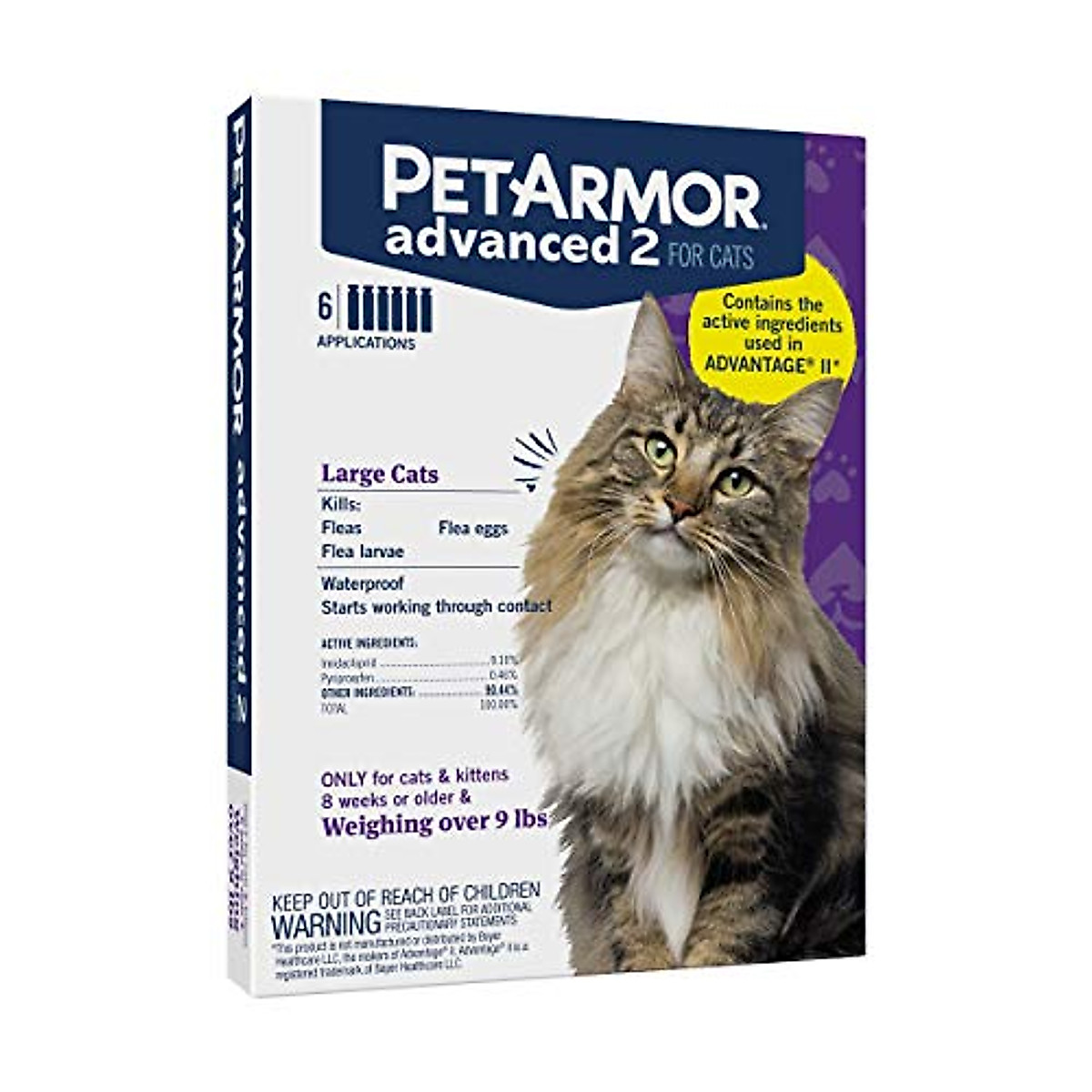 PetArmor Advanced 2 Flea Prevention for Large Cats, 6 Month Supply